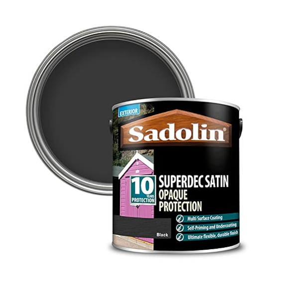 Sadolin Superdec Black Satin Wood Paint – Paint Online