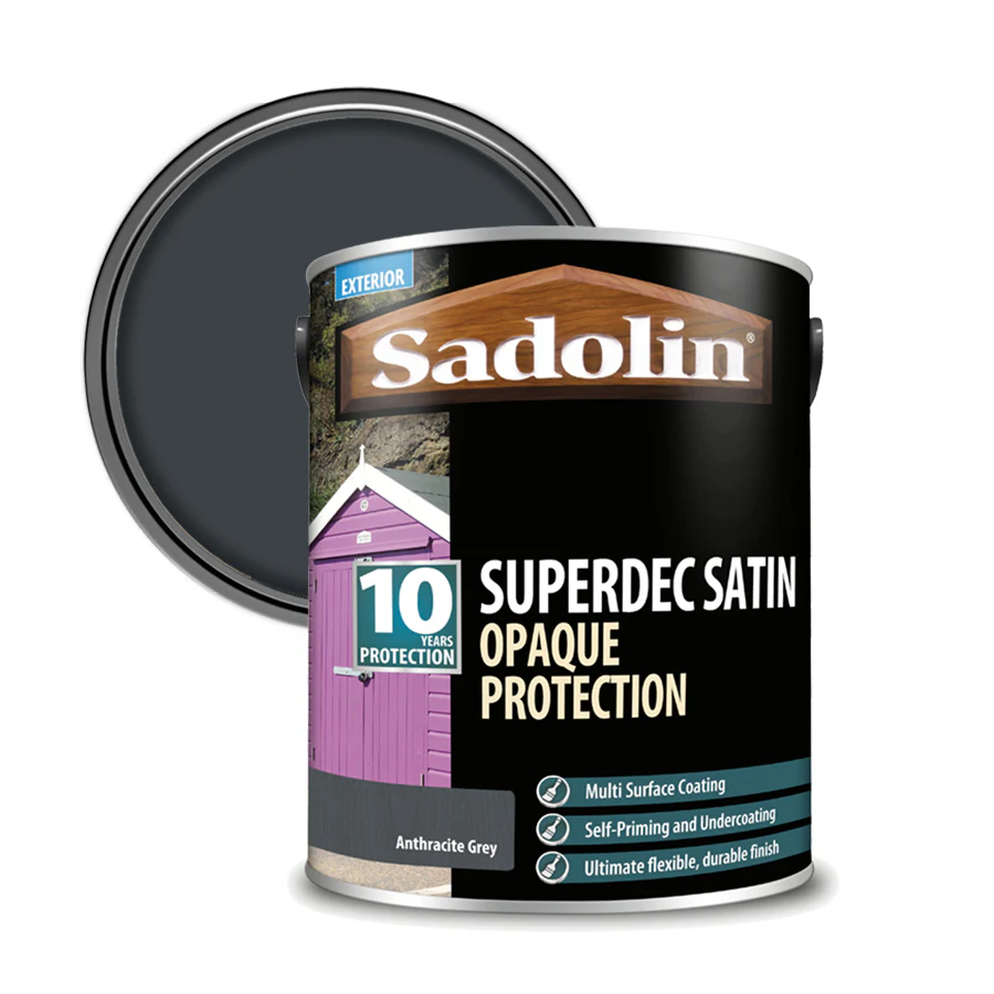 Sadolin Superdec Anthracite Grey Satin Wood Paint – Paint Online