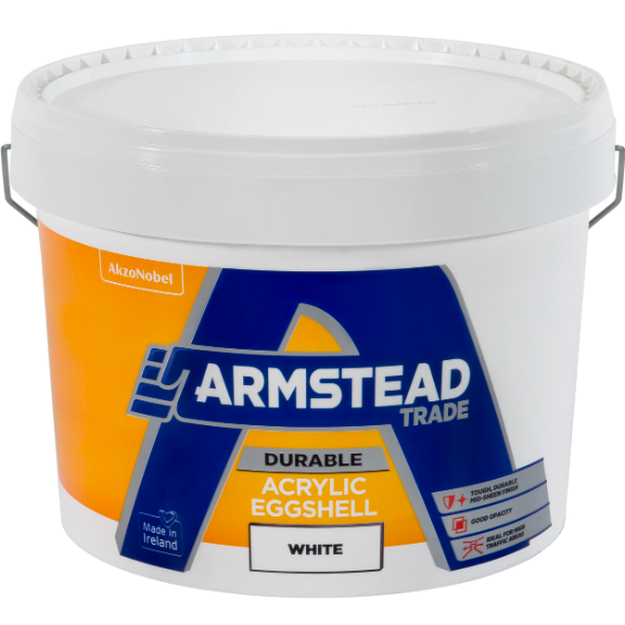 10L Armstead Durable Acrylic Eggshell White – Paint Online