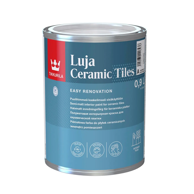White Tile Paint - Tikkurila Luja Ceramic Tiles – Paint Online